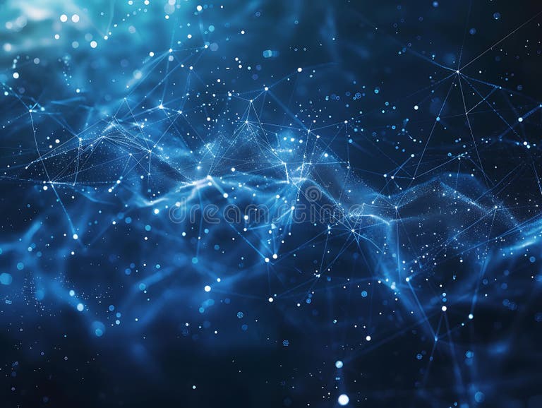 Abstract Satellite Constellation Design Technology Network Space Exploration Connection. Stock ...