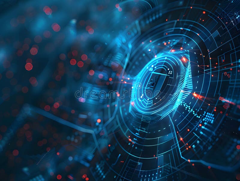 Cybersecurity Beacon Futuristic Abstract Background Technology ...