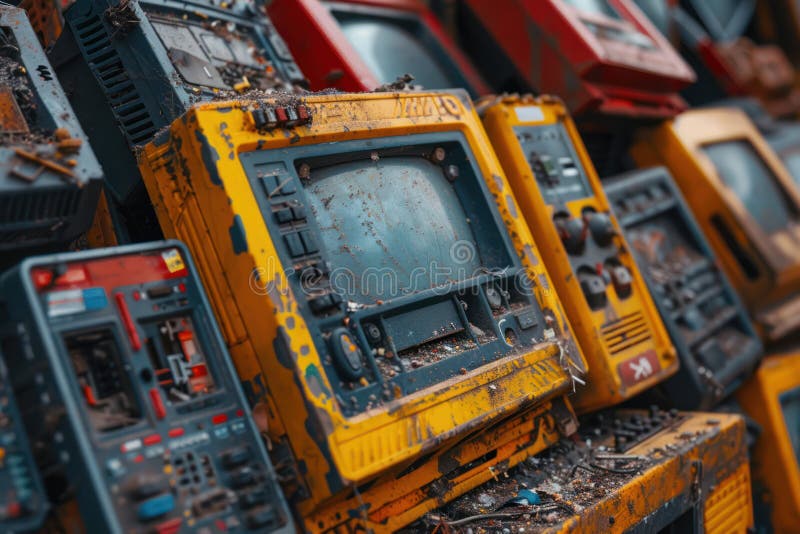Digital Dump: a Pile of E-Waste Discarded for Recycling Stock ...
