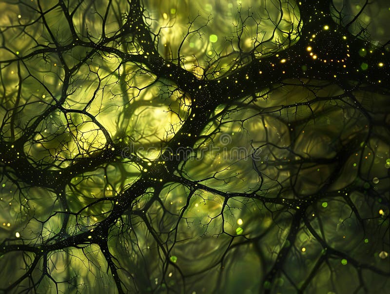 Digital Forest Tranquility | Abstract Backdrop with Dreamy Treescape ...