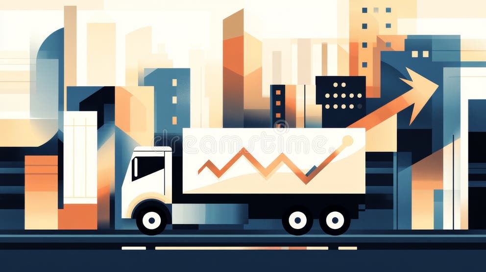 The Image is Titled Double Exposure: Cargo Handling Unit Silhouette ...