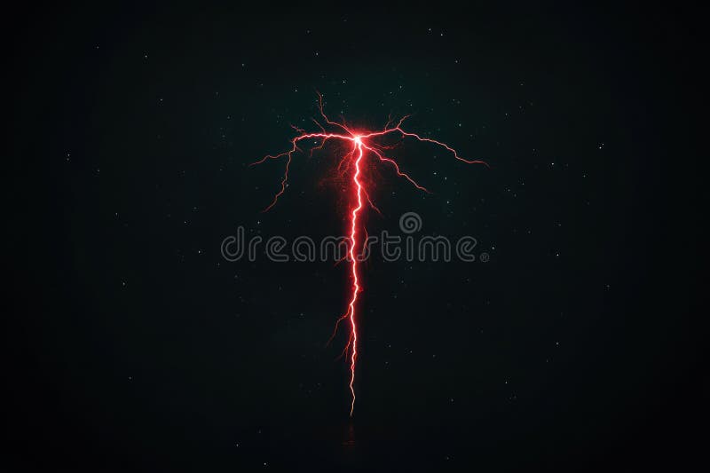 Electric Power Thunderstorm: Red Lightning Blast VFX Explosion - Vector ...