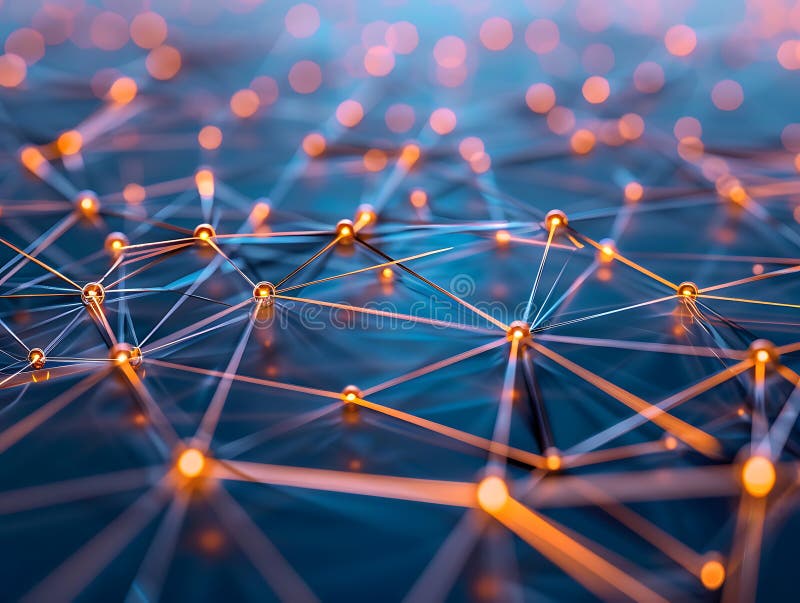 Global Network Connection Abstract Background with Technology Elements ...