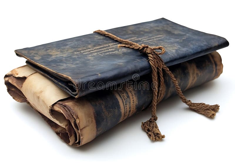 Stack of Antique Documents and Old Manuscripts Tied with a Cord on ...