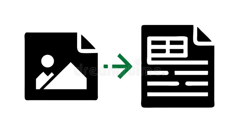 Image To Document Conversion Process Icon, Vector Design Generative AI ...