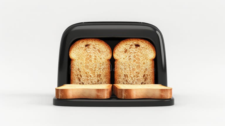 Image of a Toaster with Two Slices of Bread Inside, Ready for Toasting ...