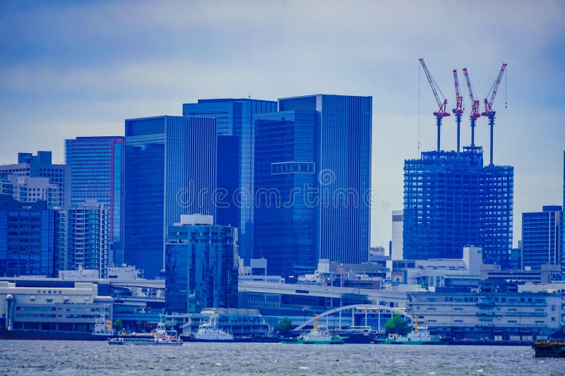 Image of Tokyo buildings editorial photo. Image of construction - 286684491