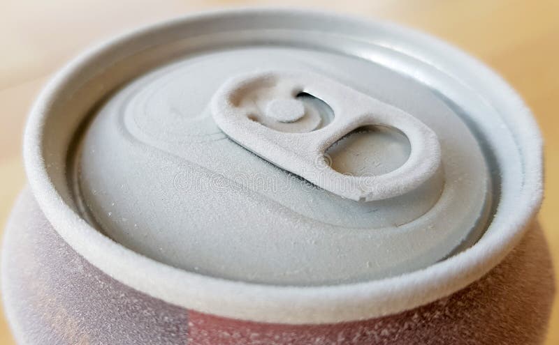 Image of the Top of a Can of Soda when Removing it from the Freezer ...
