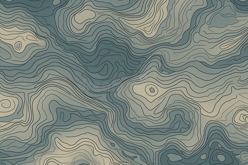 Image of Topographic Contour Lines Map Seamless Pattern Generative AI ...