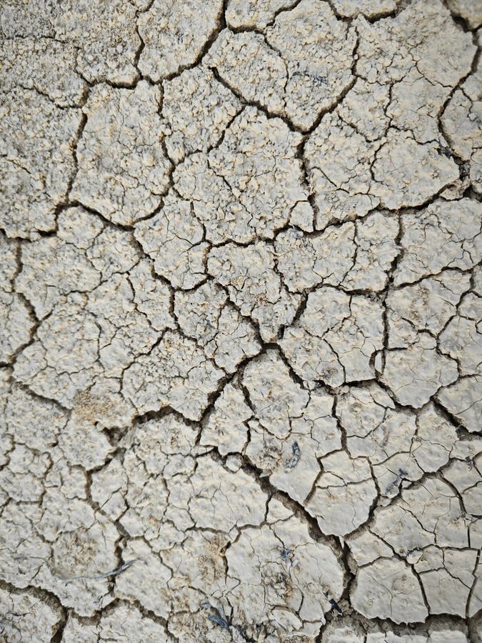 Topview of the Pattern and Texture of the Crack Ground Surface Stock ...