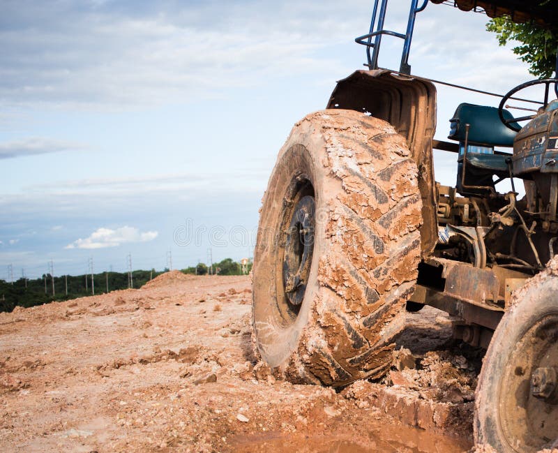 The Image of the Tractor in the Mud Stock Image - Image of equipment ...