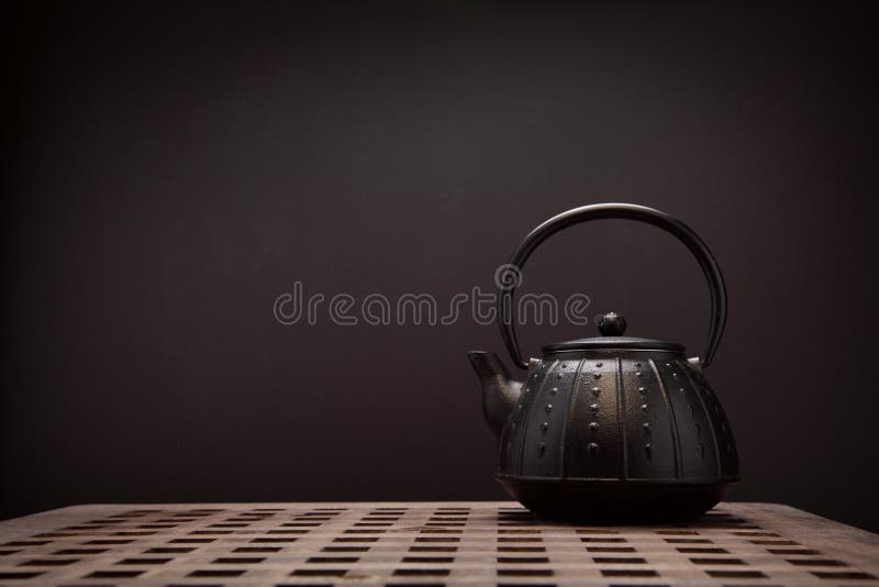 Image of Traditional Eastern Teapot on Wooden Desk Stock Image - Image ...