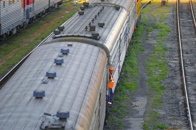 Trains in Moscow stock image. Image of russian, vehicle - 128224821