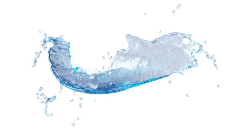 Image of a Transparent Water Splash. 3d Rendering Stock Illustration ...