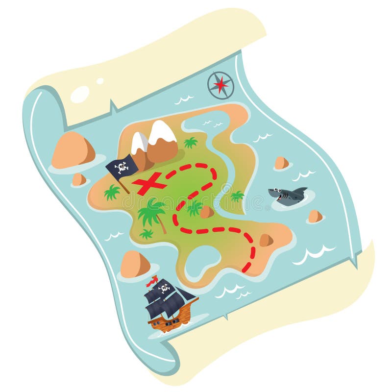 Cartoon Treasure Map Stock Illustrations – 6,064 Cartoon Treasure Map ...
