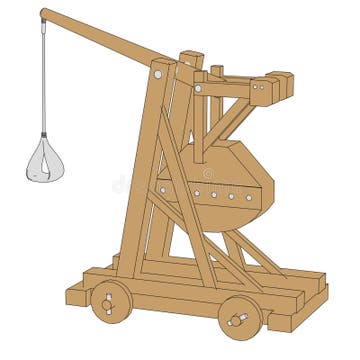 Image of trebuchet weapon stock illustration. Illustration of drawing ...