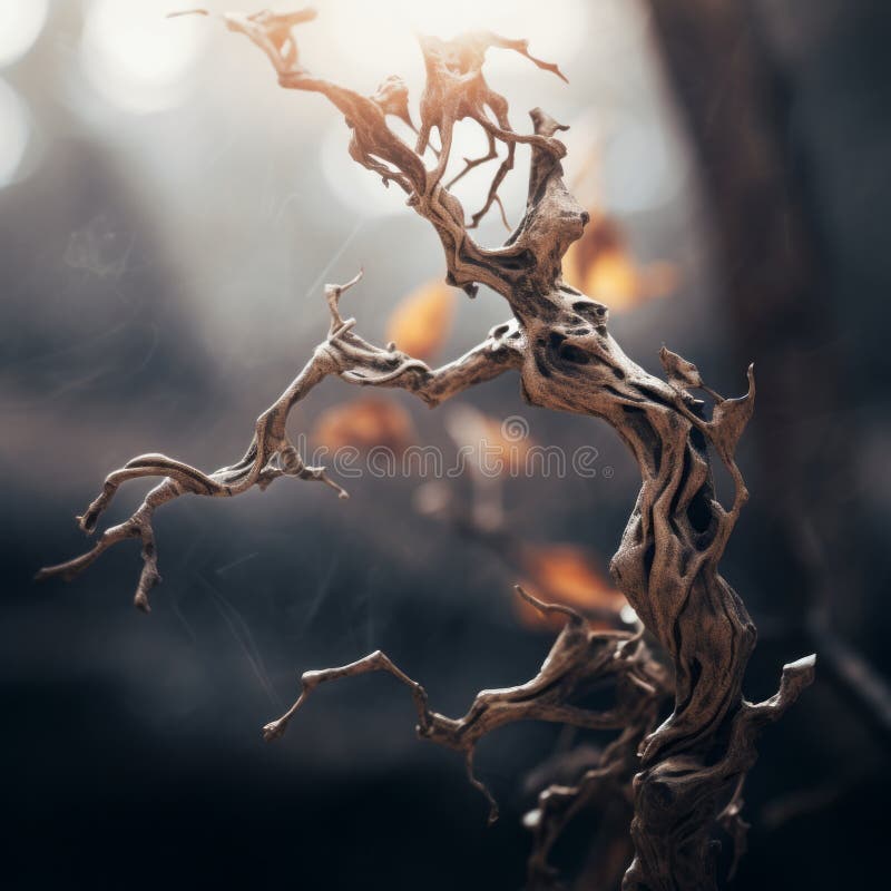 An Image of a Tree with Branches and Leaves Stock Illustration ...