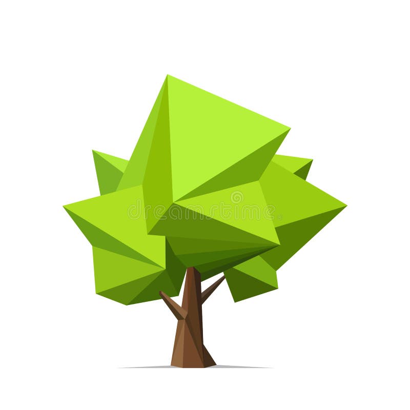 Image of Tree Polygonal Art. Vector Illustration Stock Vector ...
