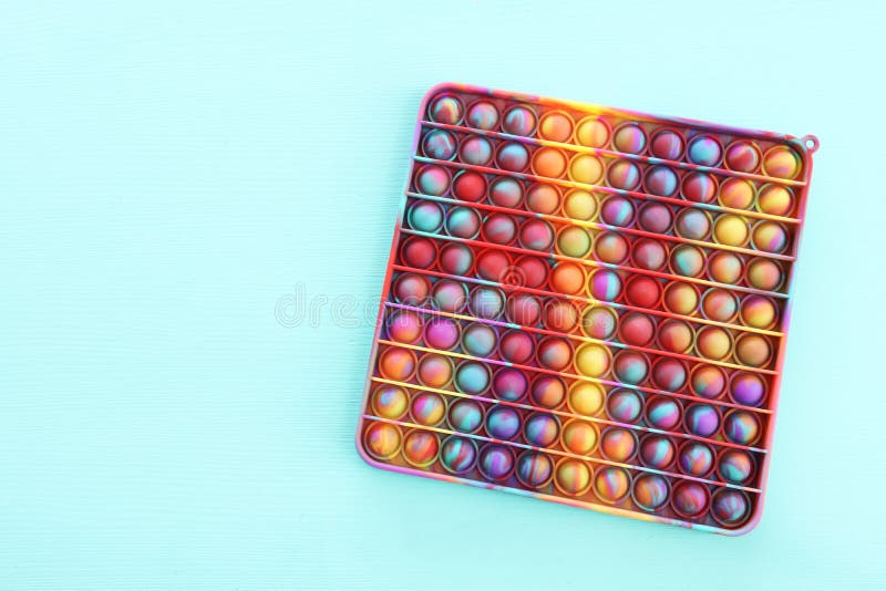 Image of Trendy Colorful Pop it Fidget Toy Stock Photo - Image of ...