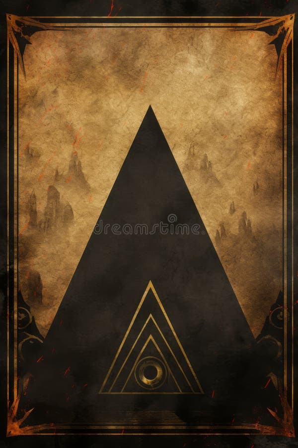 An Image of a Triangle with an Eye in the Middle Stock Illustration ...