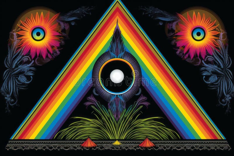 An Image of a Triangle with an Eye in the Middle of it Stock ...