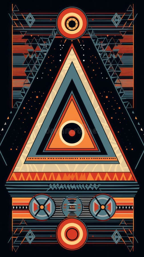 An Image of a Triangle with an Eye in the Middle Stock Illustration ...