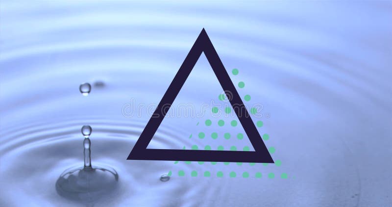 Image of Triangle Over Drop Falling into Water Stock Illustration ...