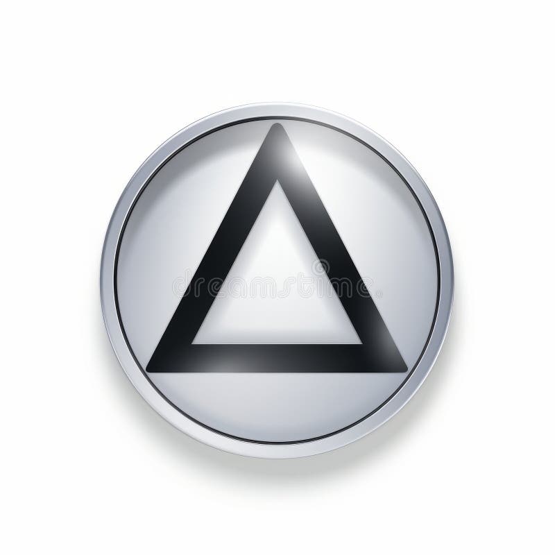 An Image of a Triangle on a White Background Stock Photo - Image of ...