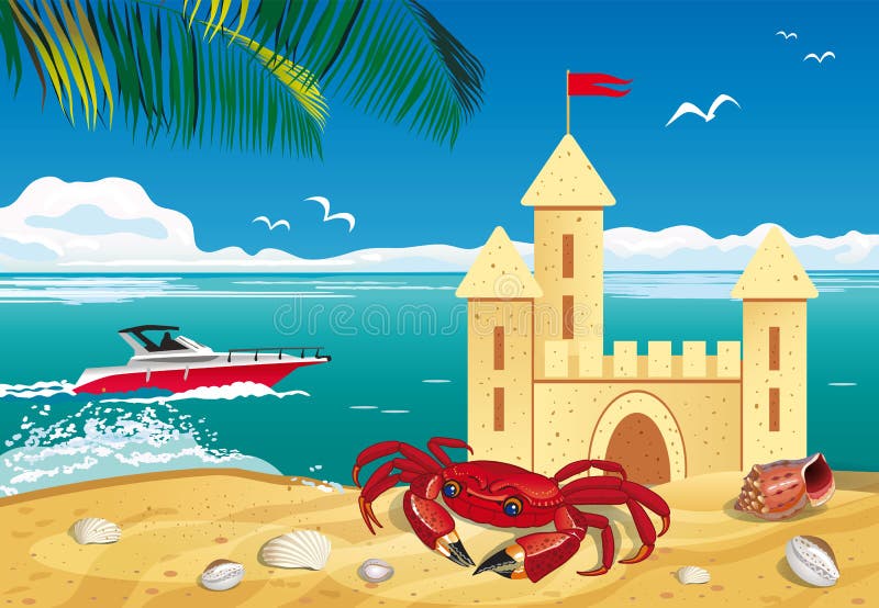 Animated Clipart Of Sand Crabs And Shells