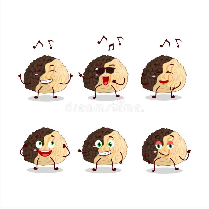 An Image of Truffle Dancer Cartoon Character Enjoying the Music Stock ...