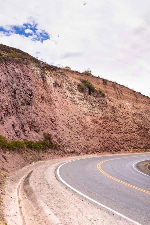 Image of a Turn in the Highway. Stock Image - Image of andes, freeway ...