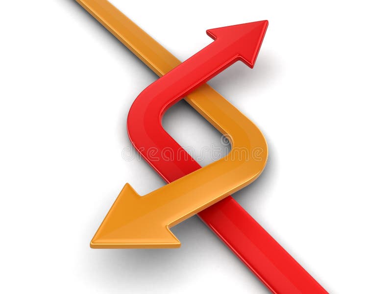 Image of Two arrows stock illustration. Illustration of arrow - 86236416