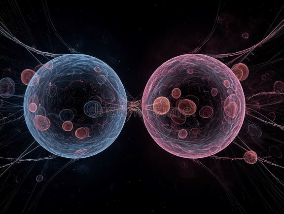 Image of Two Atomic Structures Interacting Dynamically, Conveying ...