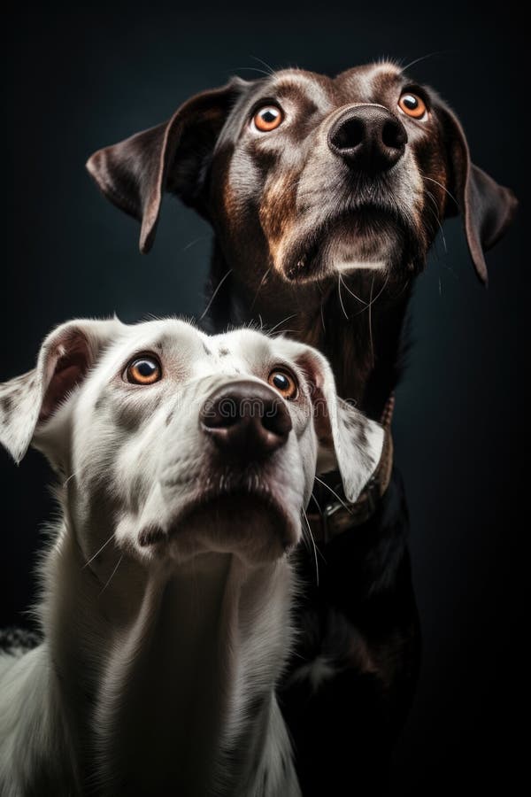 Image of Two Dogs Standing Side by Side. Suitable for Pet-related ...