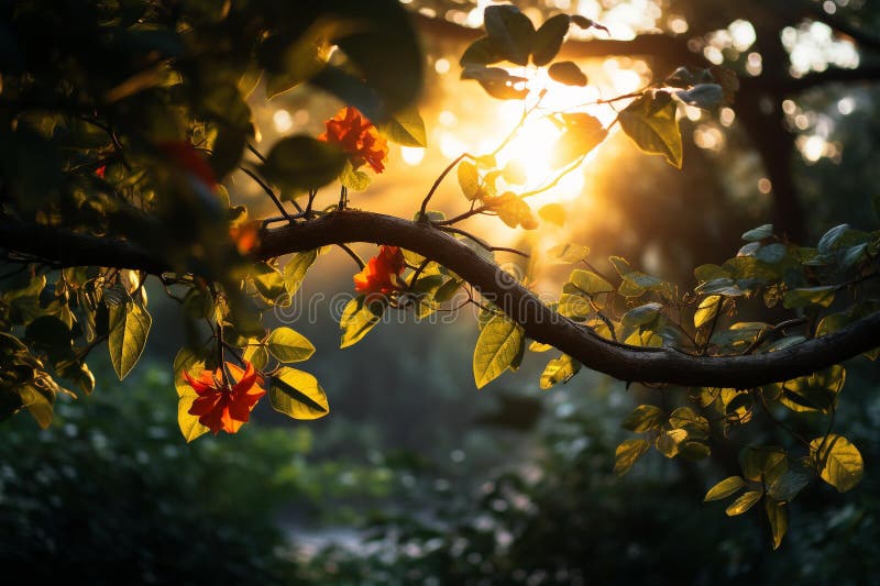 An Image of Two Intertwining Branches or Vines Representing Connection ...
