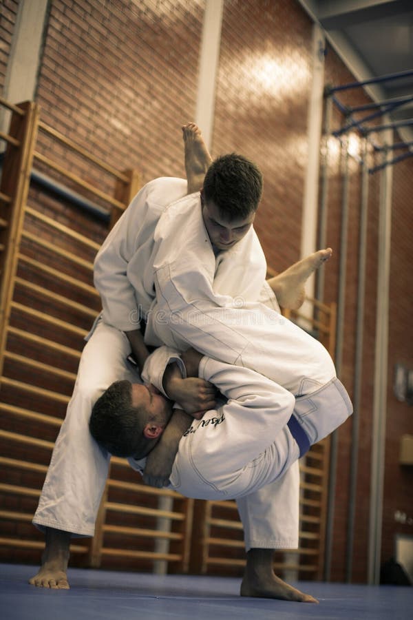 Two Young Males Practicing Judo Together. Stock Photo - Image of ...