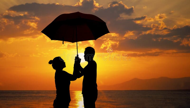 The Image of Two People in Love Stock Image - Image of outdoor, evening ...