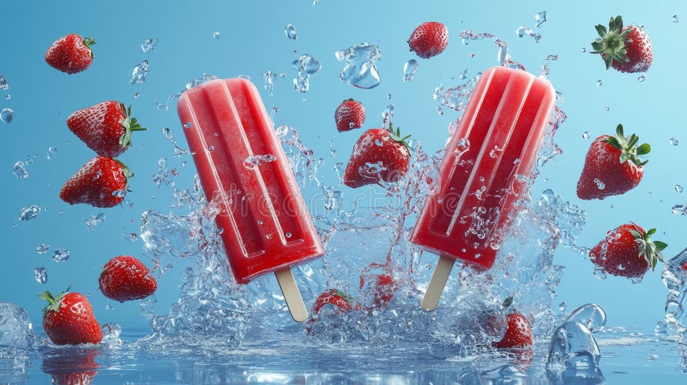 The Image of Two Red Ice Pops is a Refreshing Sight on a Sweltering Day ...