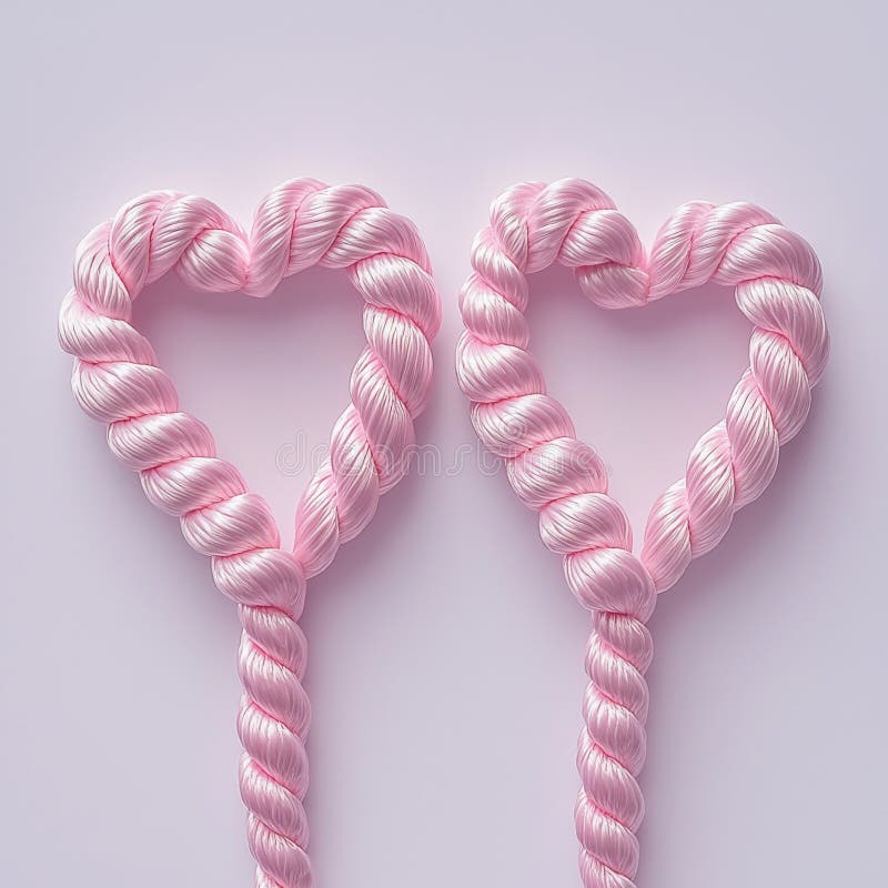 An Image of Two Rope Hearts Bound As One, Symbolizing True Love ...