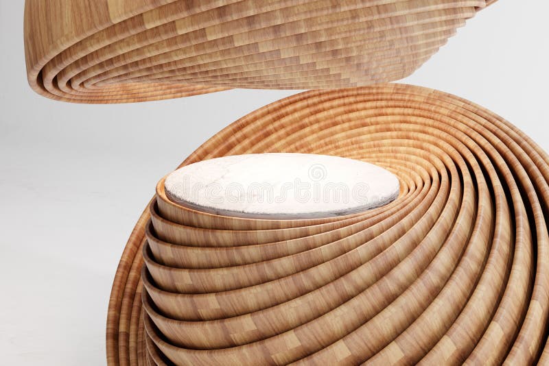 Image of Two Shiny Brown Round Objects with Layers and a Yellow Center ...