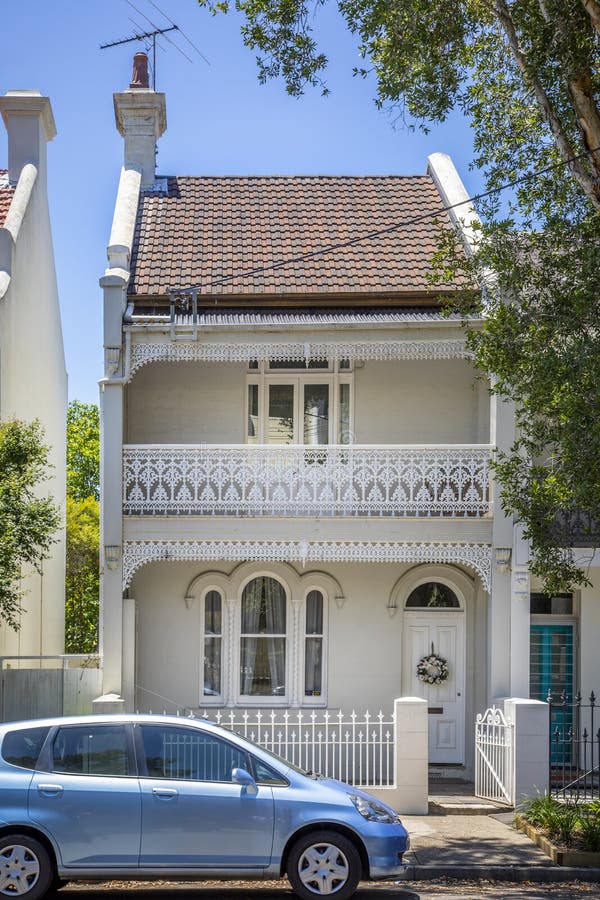 Terrace House Paddington Sydney Stock Photo - Image of bright, south ...