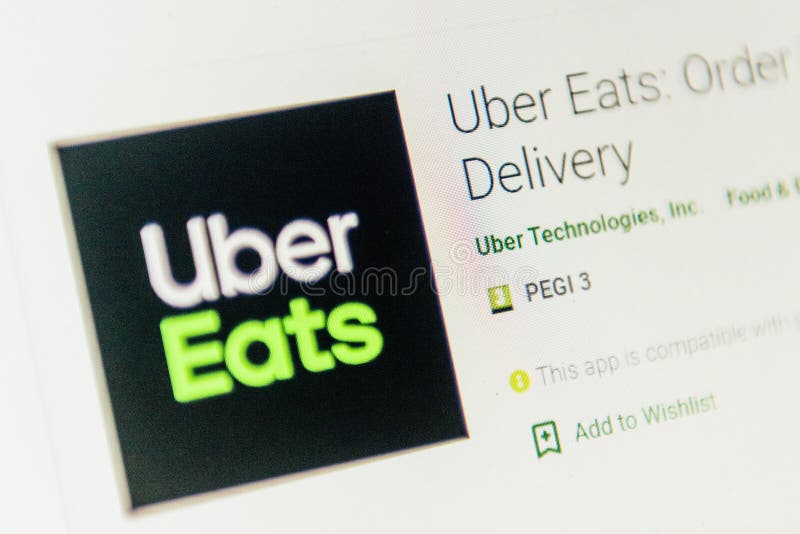Uber Eats App Icon. Selective Focus. Editorial Image - Image of ...