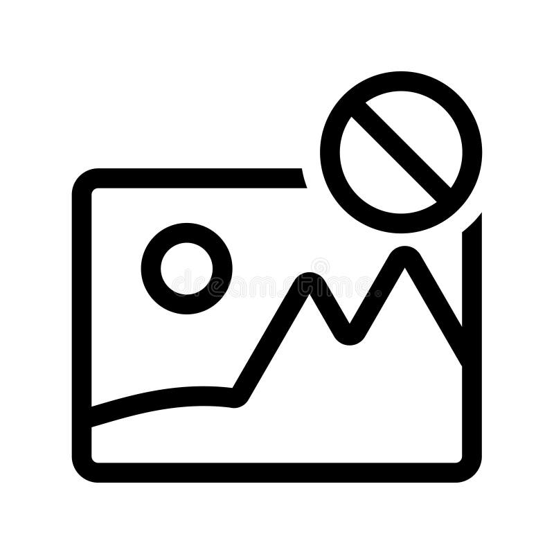 Image unavailable icon stock vector. Illustration of sign - 123950183