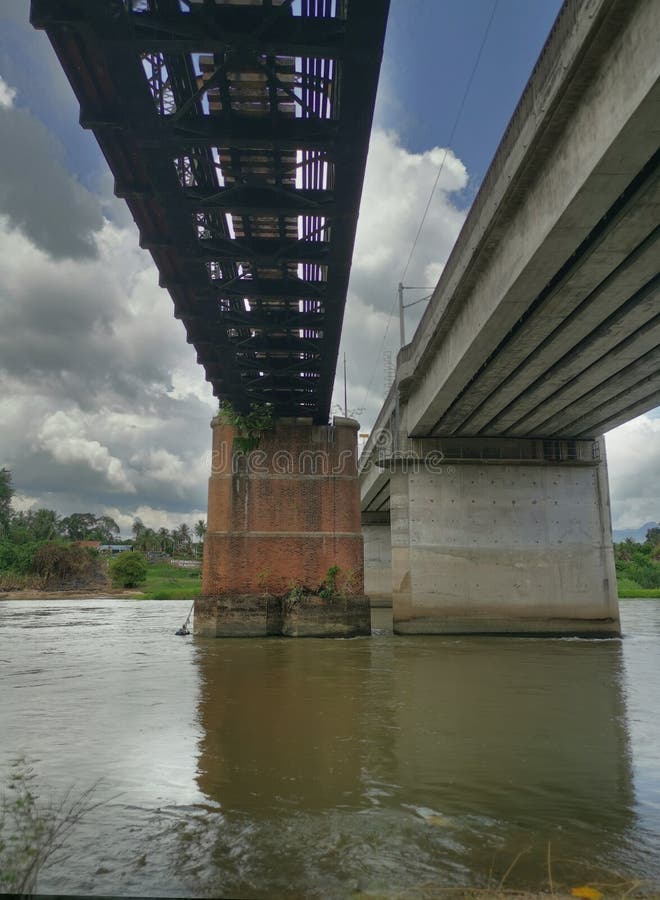 Underneath the Tall Railway Bridges. Stock Photo - Image of scenery ...