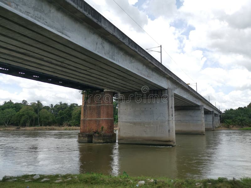 Underneath the Tall Railway Bridges. Stock Image - Image of summer ...