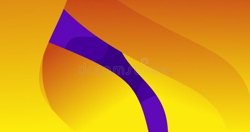 Image of Undulating Yellow and Purple Organic Forms Moving on Dark ...