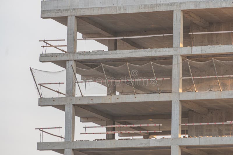 Image of an Unfinished Building Under Construction, Showing Concrete ...