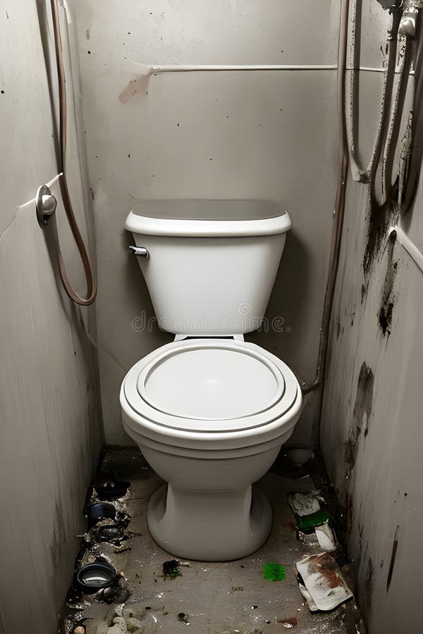 Image of the Unorganized or Abandoned Bathroom with Bath Tub, Toilet ...