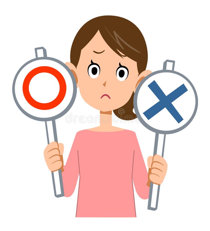 Upper Body of a Woman Thinking of Correct Answer Stock Vector ...