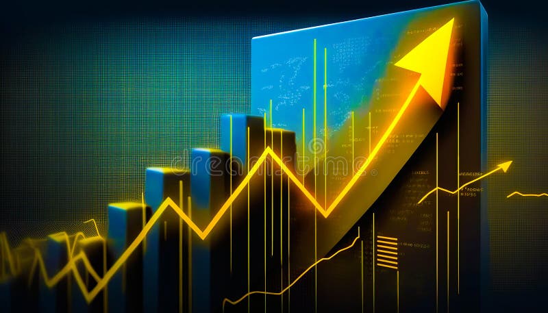 An Image of an Upward Arrow on Chart. Generative AI Stock Photo - Image ...